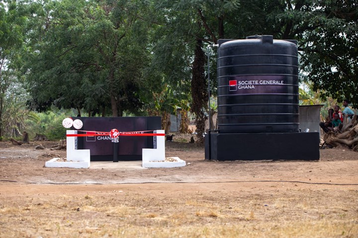 Societe Generale inaugurates new borehole at Kpenoe - The Business ...