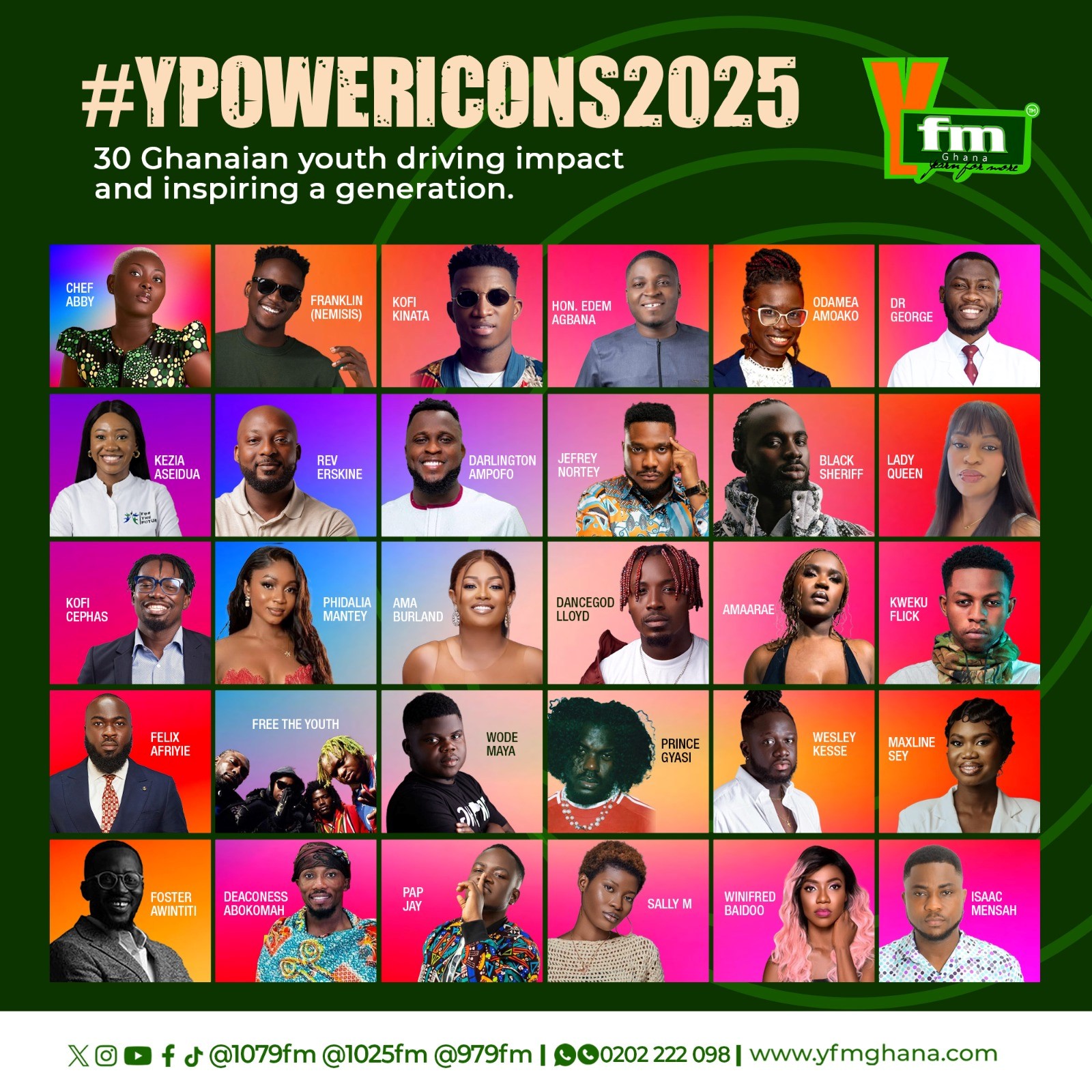 YFM crowns 30 youth trailblazers as #YPOWERICONS2025 celebration - The ...
